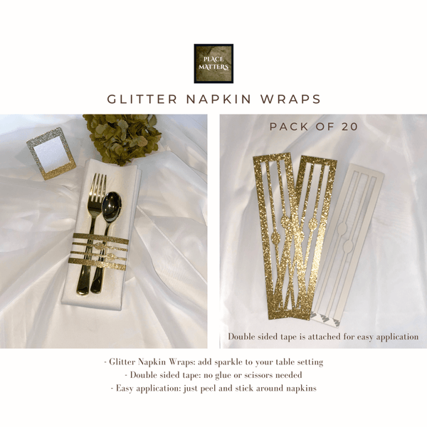 Napkin Wraps (Droplets Design) – Place Matters