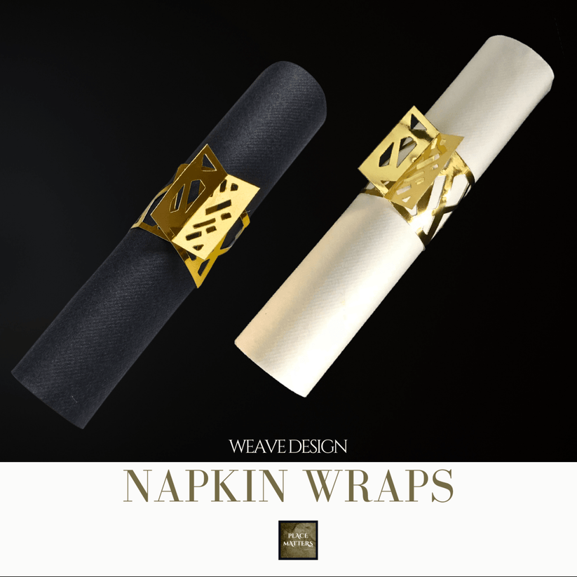 Gold Weave Napkin Wraps - Pack of 20 | Place Matters - Place Matters